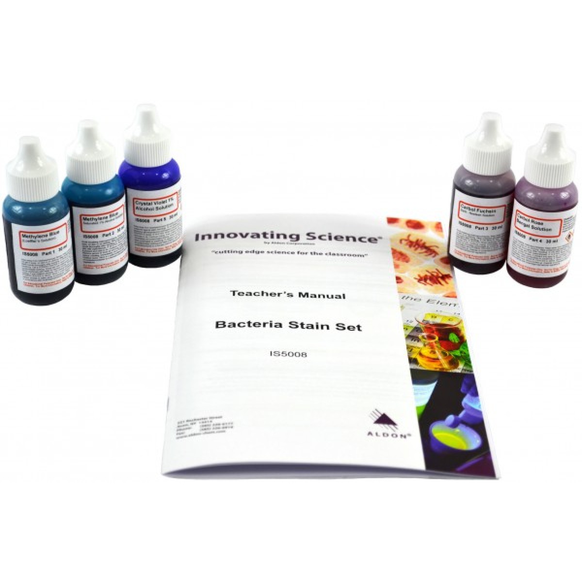 Bacteria Stain Chemicals Set - Slide Making - Slides - Microscopy
